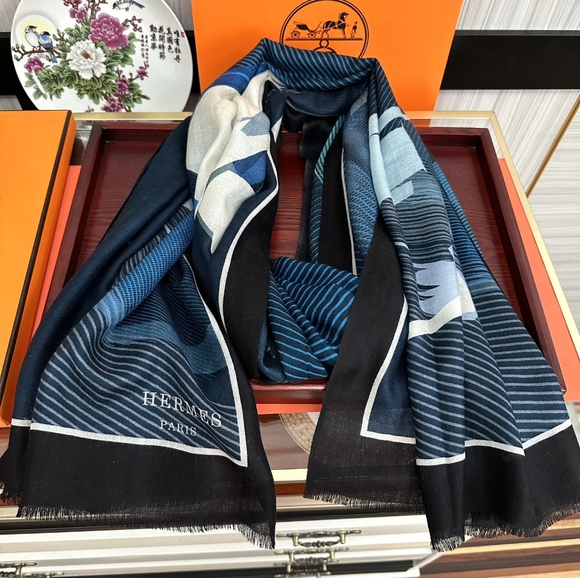 Hermes | Accessories | Hermes Elegant Cashmere Shawl With Exquisite ...